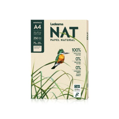PAPEL LEDESMA NAT A4 – 21×29,7cm. 75grs. – RESMA x250hjs. -105015 – librematica