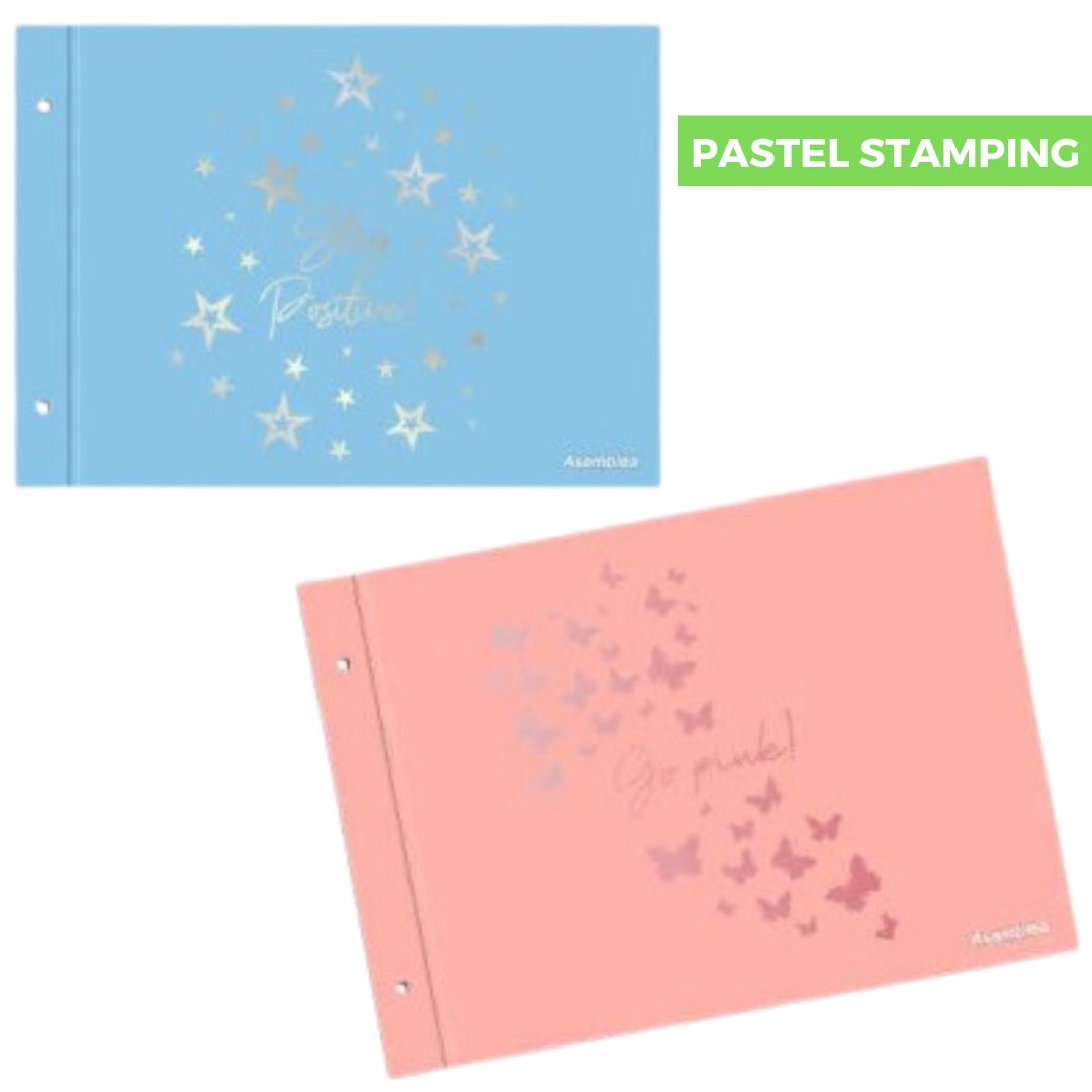 CARPETA CARTONE N°5 DOS TAPAS PASTEL STAMPING 2 – AS 530691 – librematica